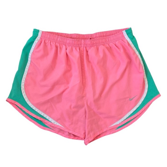 Nike | Shorts | Nike Dry Fit Pink Green Running Athletic Shorts | Poshmark